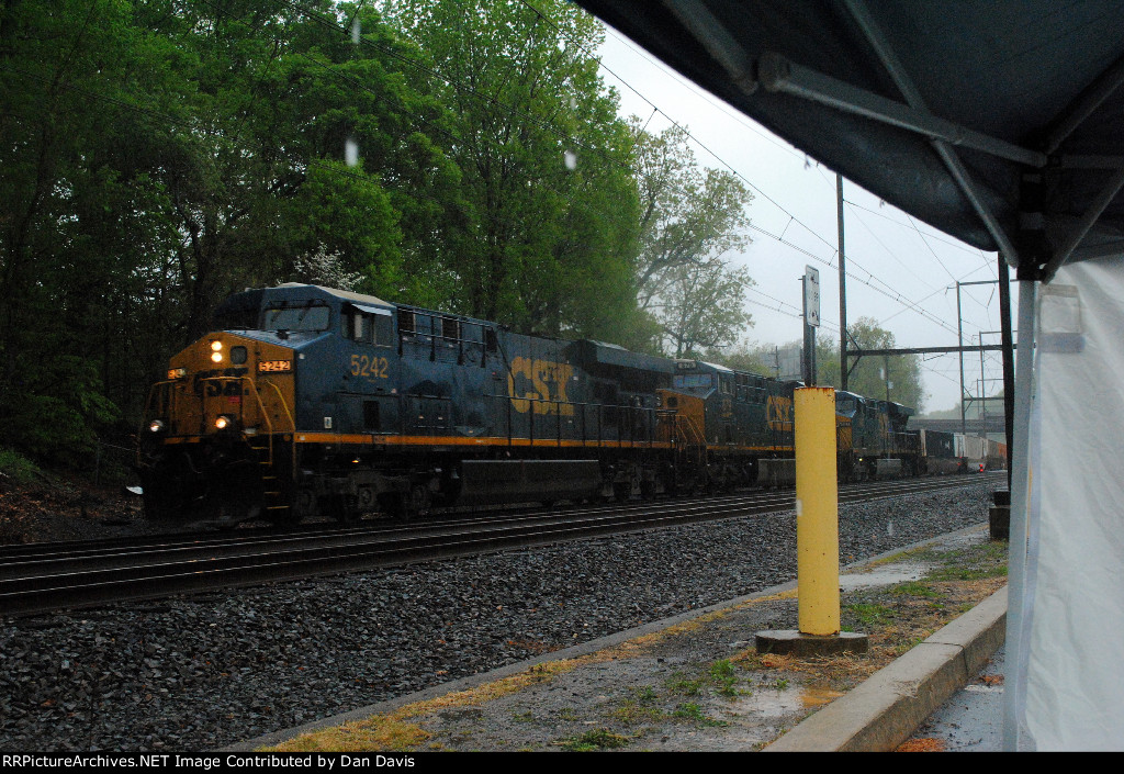 Elephant style Q034-21 in a downpour